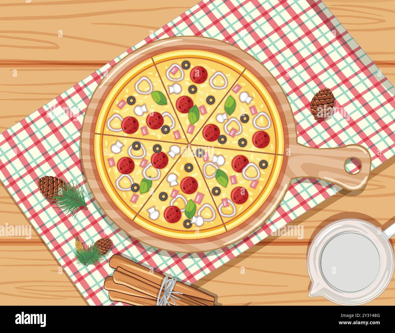 Table à pizza Stock Vector Images - Alamy