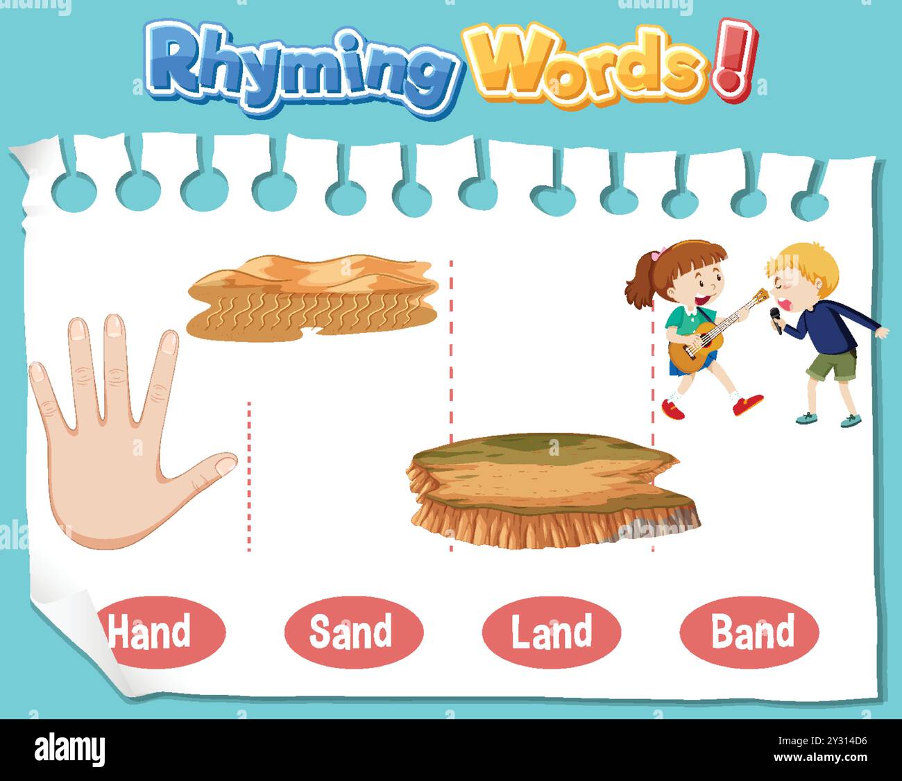 Illustration of words that rhyme Stock Vector Image & Art - Alamy