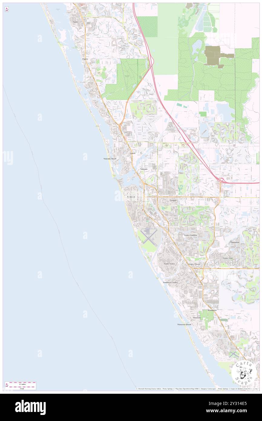 Venice florida map hi-res stock photography and images - Alamy