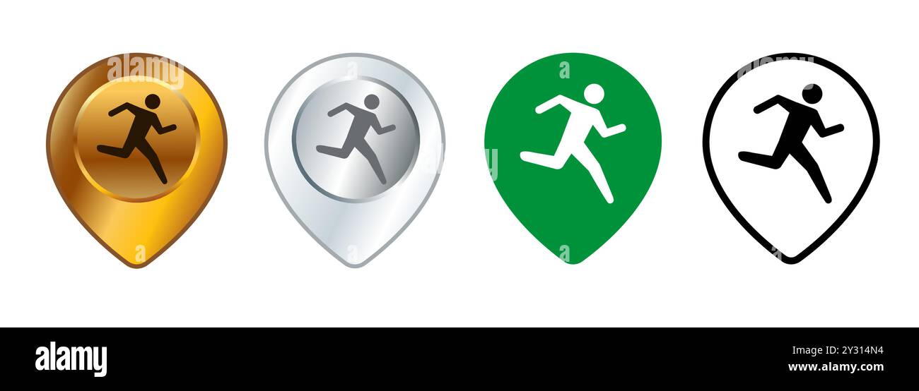 Run area map pinpoint marker location running zone healthy activity ...