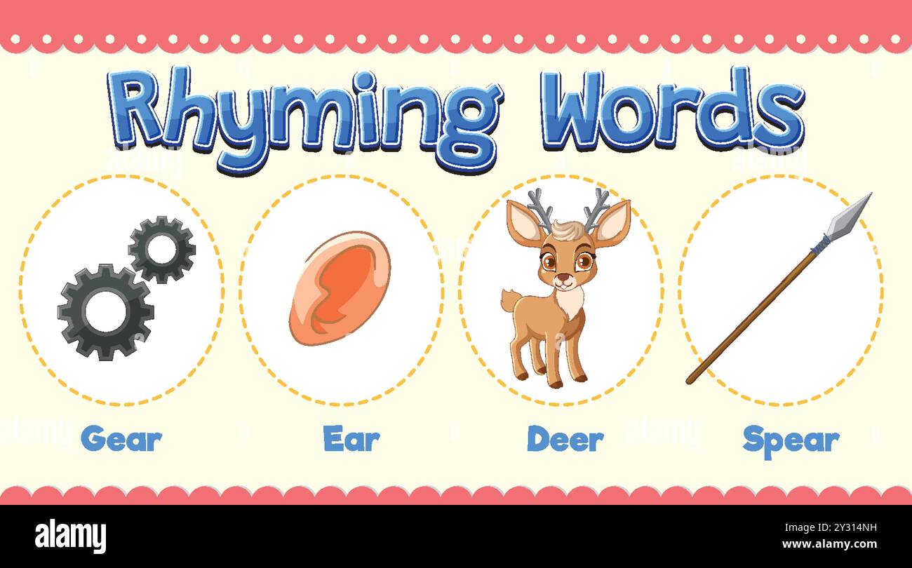 Illustration of rhyming words with images Stock Vector Image & Art - Alamy