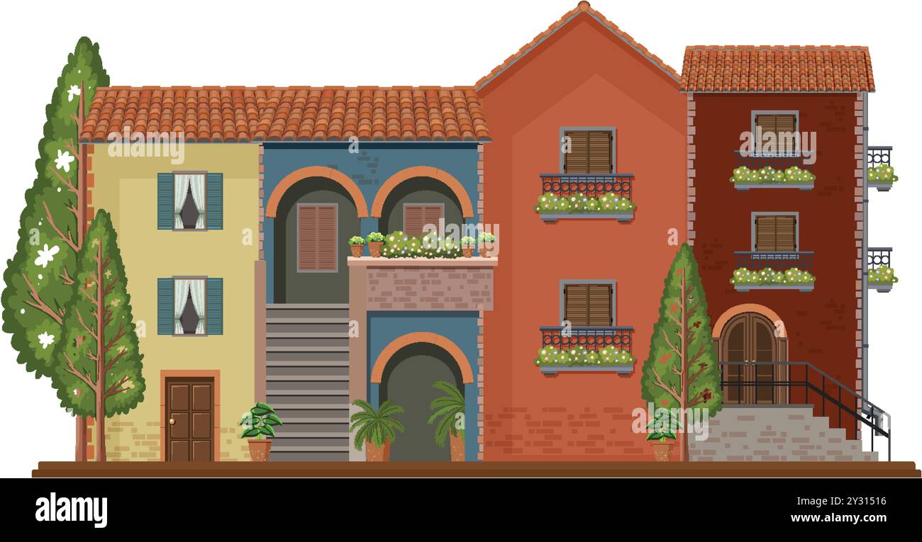 Greenery and facade Cut Out Stock Images & Pictures - Alamy