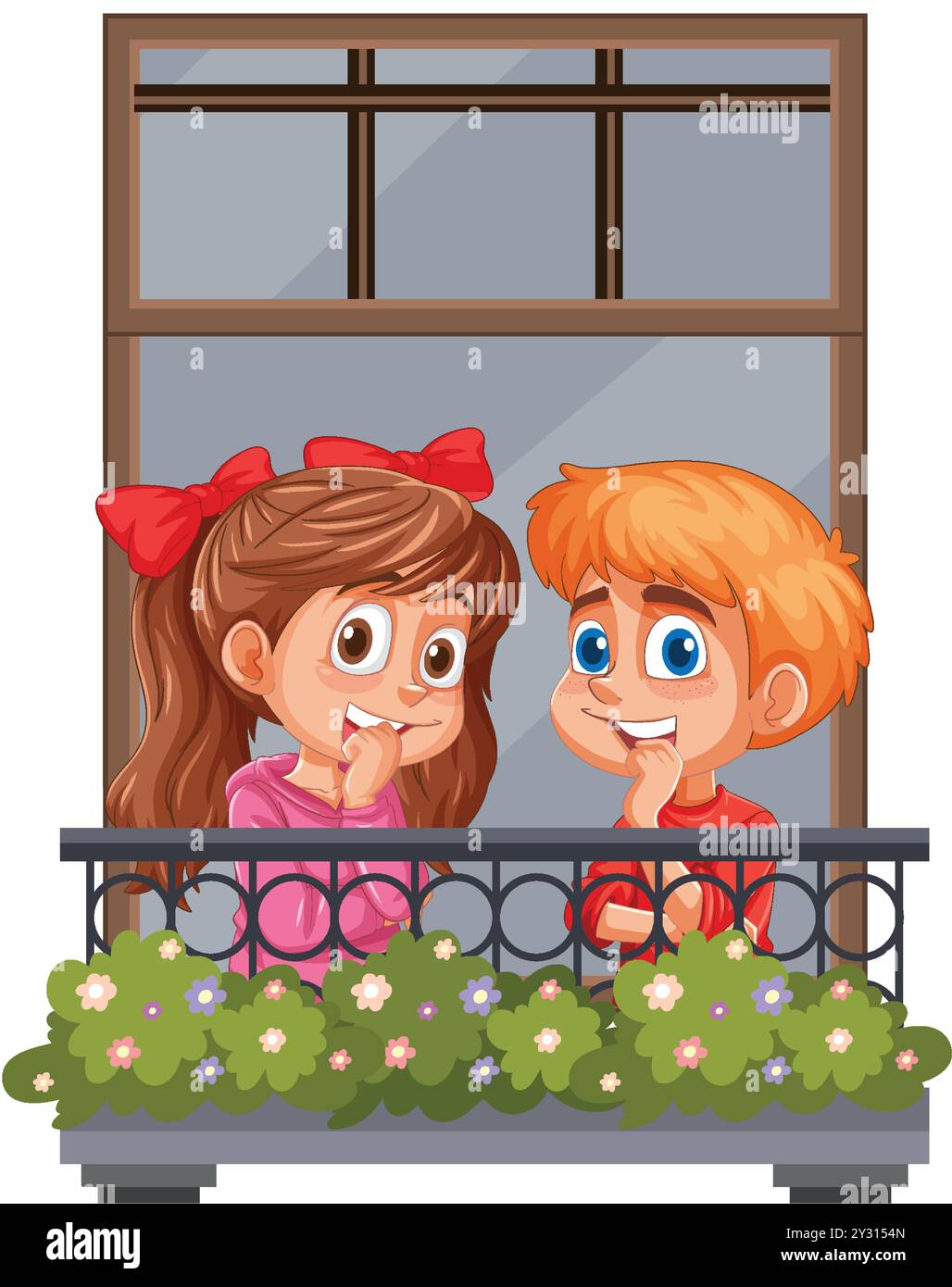 Balcony standing Stock Vector Images - Alamy