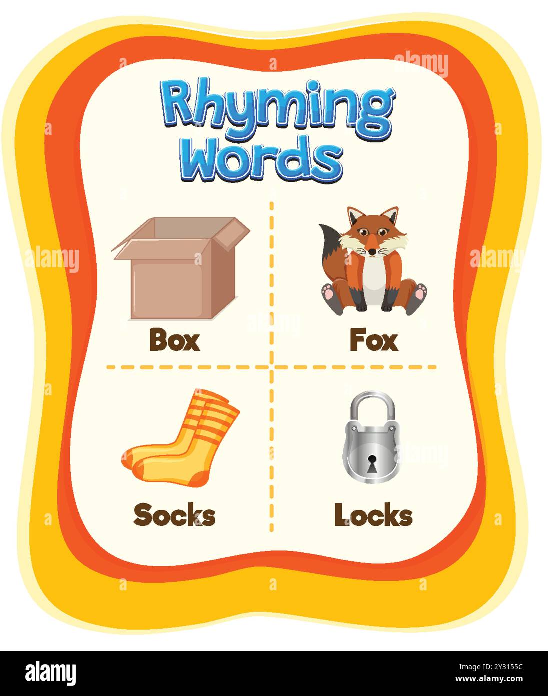 Illustration of rhyming words for kids Stock Vector Image & Art - Alamy