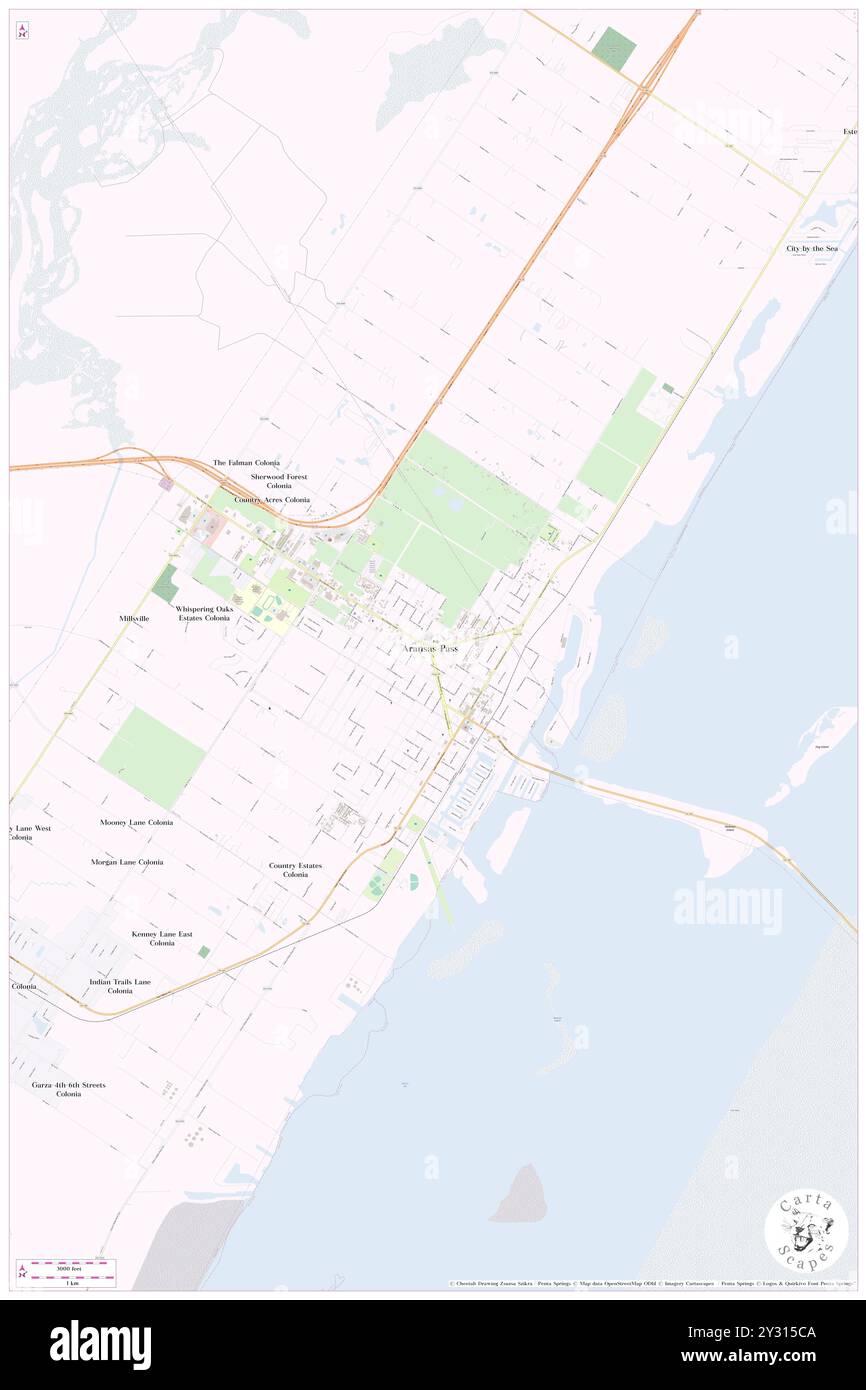 Map of aransas pass Cut Out Stock Images & Pictures - Alamy