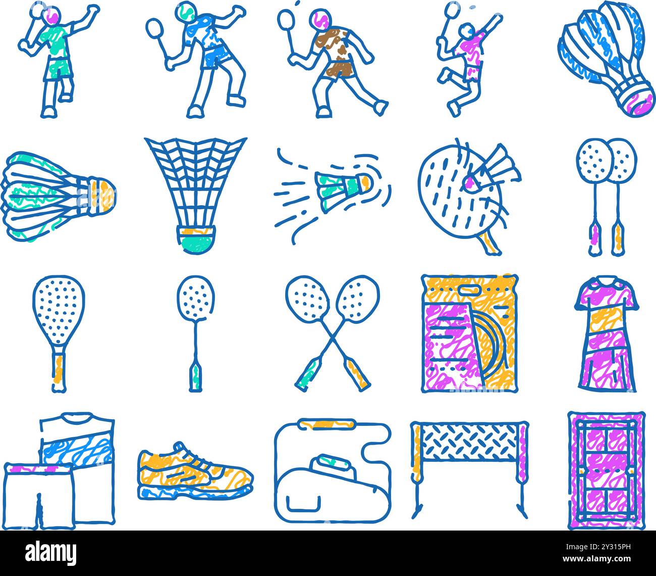 Badminton racquet shuttlecock abstract hi-res stock photography and ...