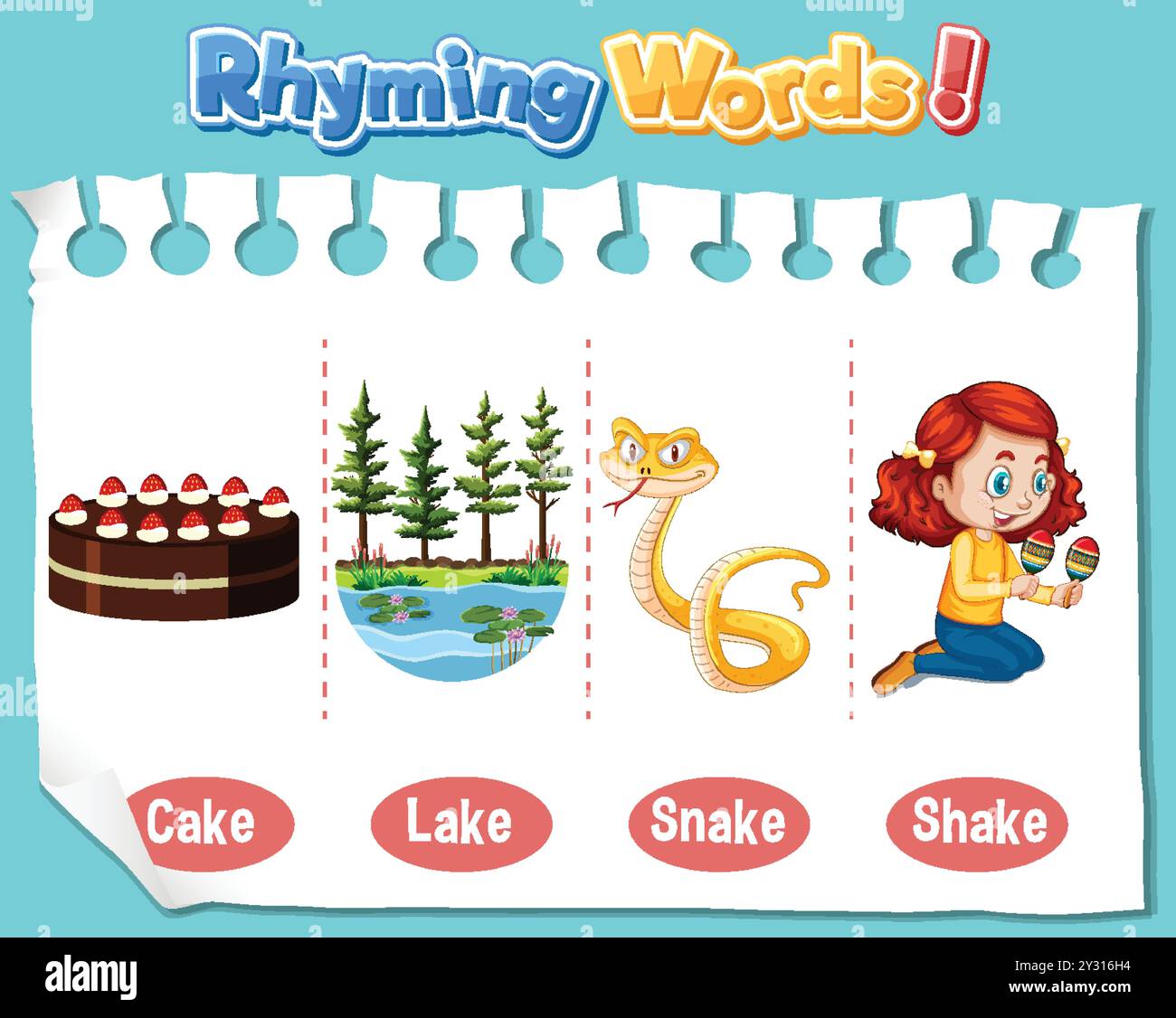 Illustration of rhyming words with images Stock Vector Image & Art - Alamy