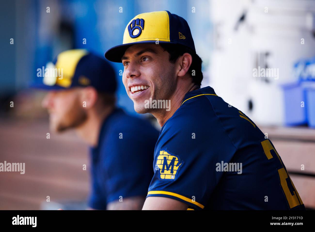 LOS ANGELES, CA - JULY 07: Milwaukee Brewers outfielder Christian ...