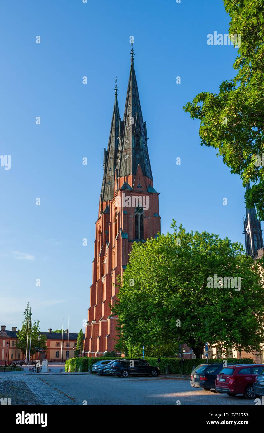 Uppsala Domkyrka (Uppsala Cathedral) in Uppsala, Sweden, showcasing the ...