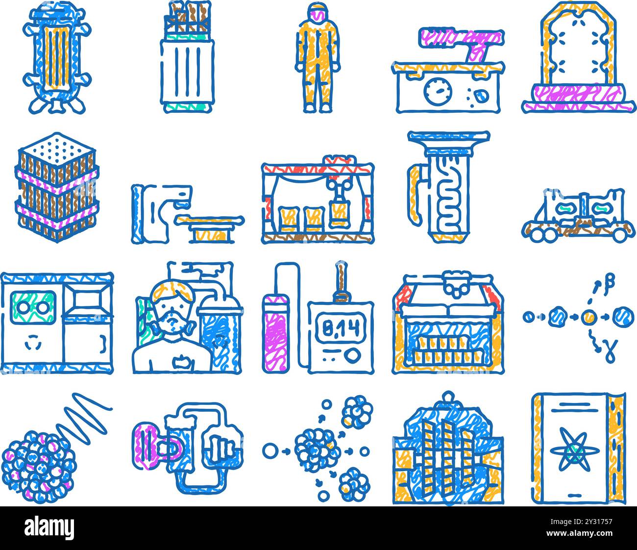 nuclear energy power reactor icon hand drawn Stock Vector Image & Art ...