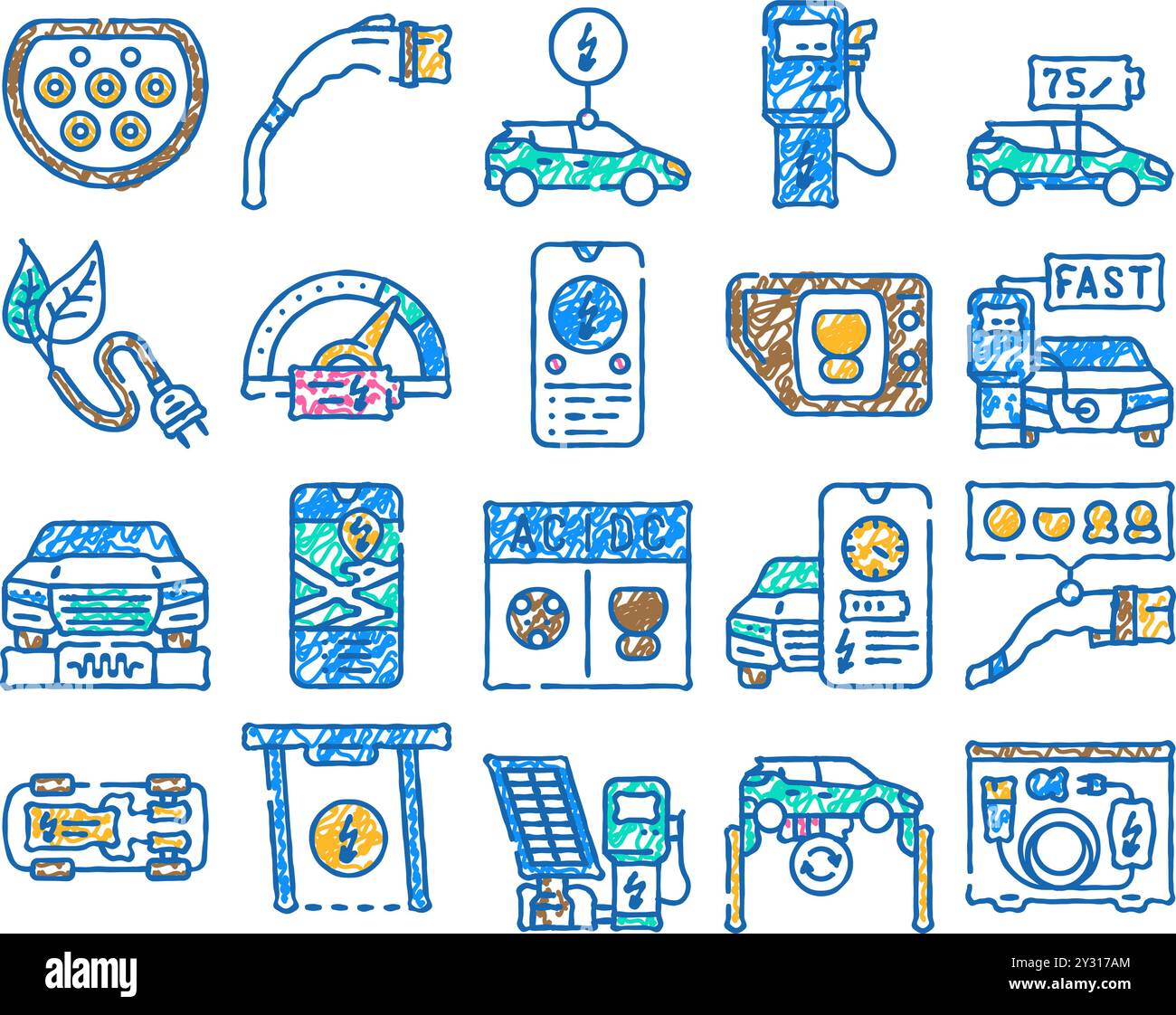 Street power ev charging Cut Out Stock Images & Pictures - Alamy