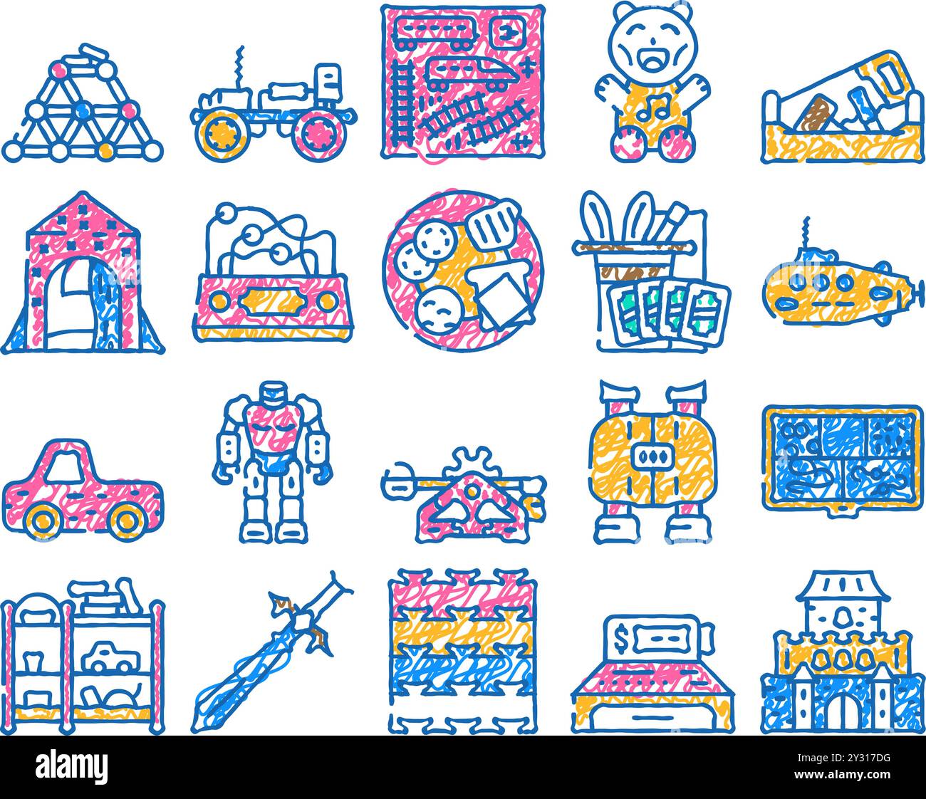 Hand drawn nursery school Stock Vector Images - Alamy