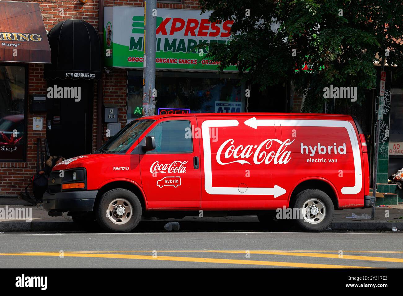 A Chevrolet Express Coca Cola service van converted to hybrid electric ...
