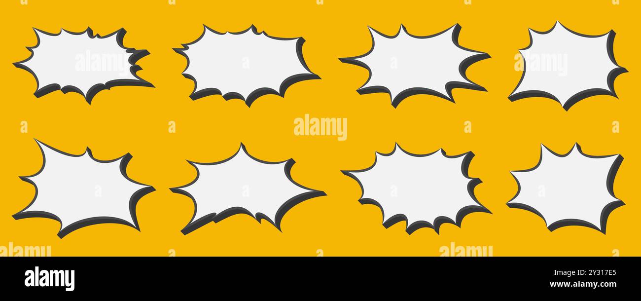 Manga speech bubble. Comic text frame with pop art effect. Balloon chat ...