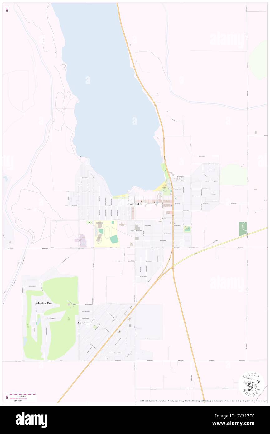 Map of soap lake washington Cut Out Stock Images & Pictures - Alamy