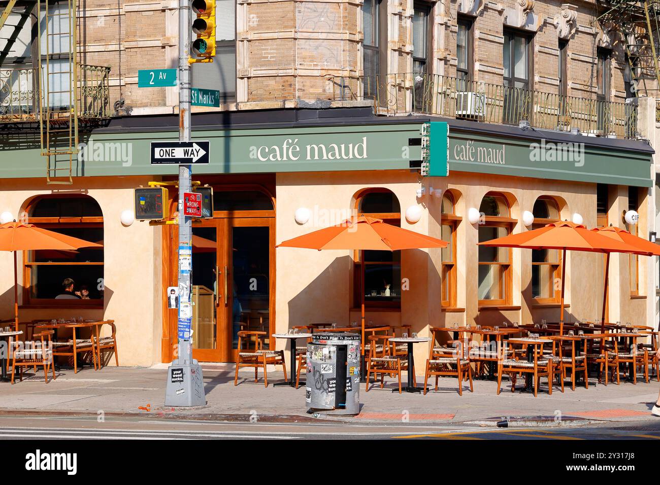 Cafe Maud, 132 2nd Ave, New York, NYC storefront of a coffeeshop and ...