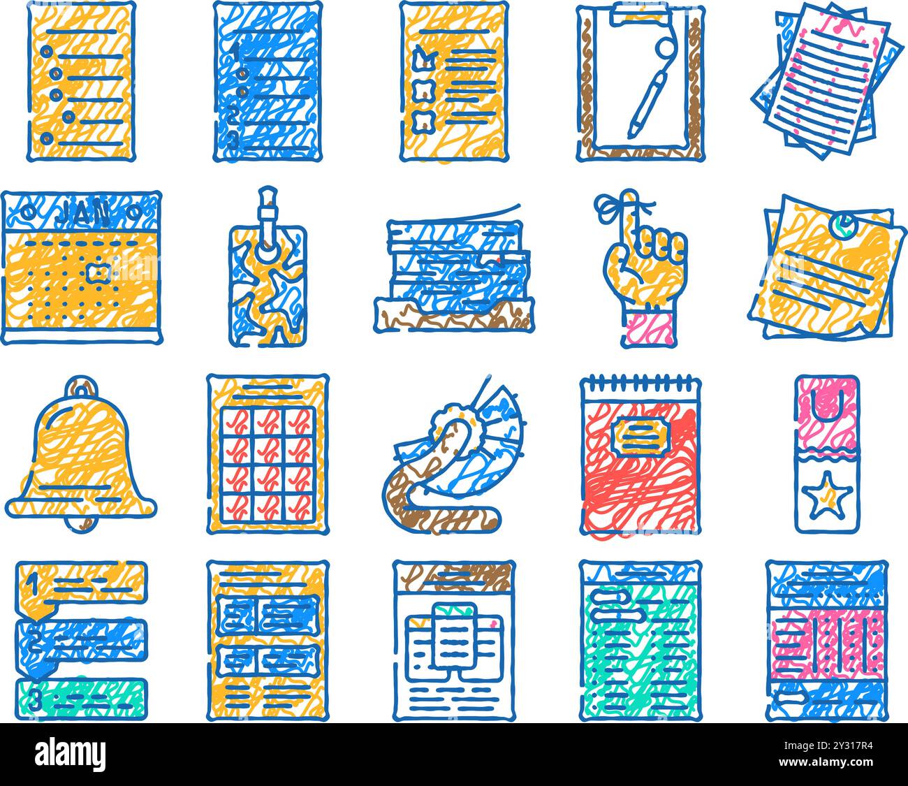 list checklist document check icon hand drawn Stock Vector Image & Art ...