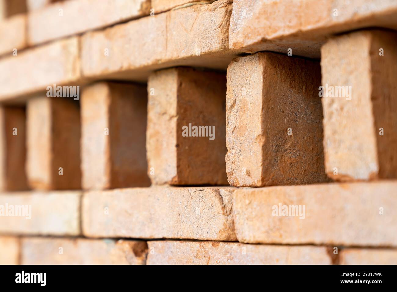 The new pattern of hole brick wall arrangement art with modern and ...