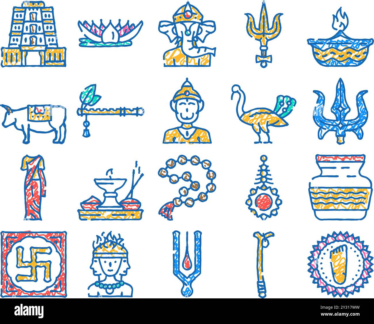 hinduism hindu god om icon hand drawn Stock Vector Image & Art - Alamy