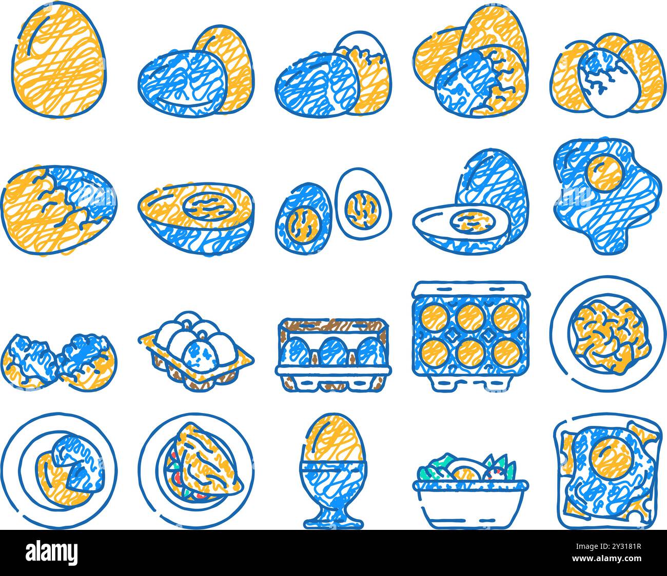 Salad boiled egg fresh Stock Vector Images - Alamy