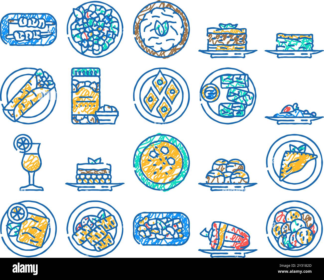 Greek island food Cut Out Stock Images & Pictures - Alamy