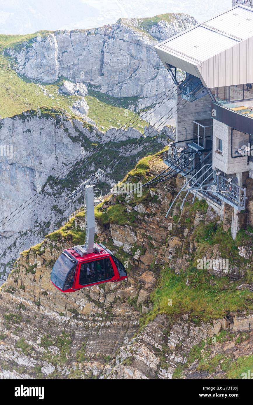 The new and beautiful aerial cable car at Mount Pilatus, Lucerne ...