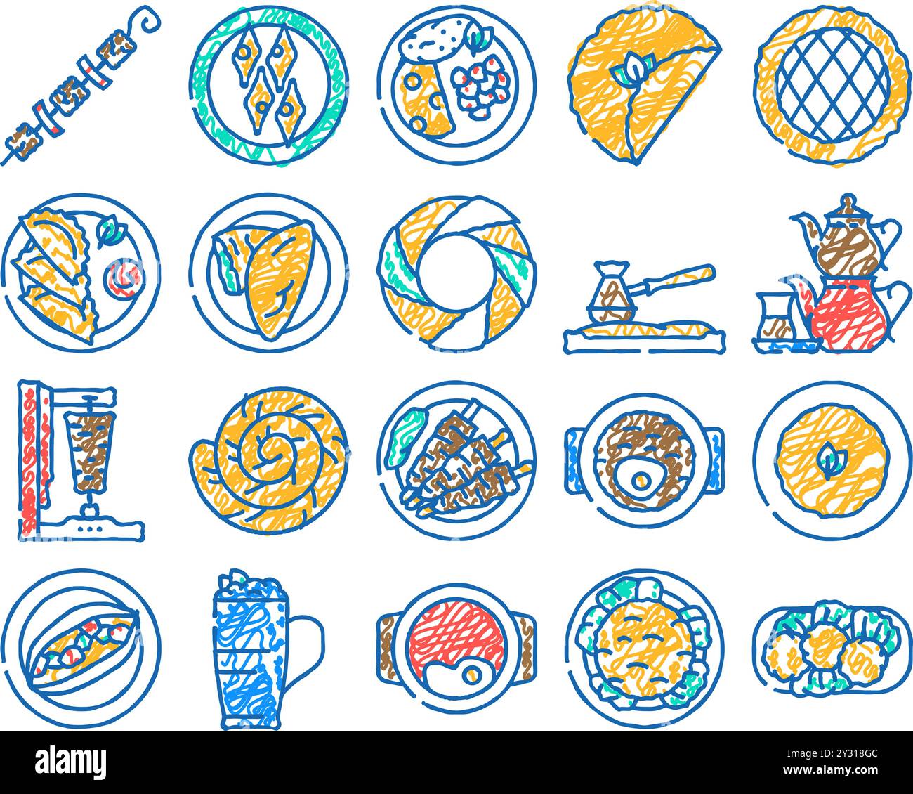 Traditional turkish dinner stuffed Stock Vector Images - Alamy