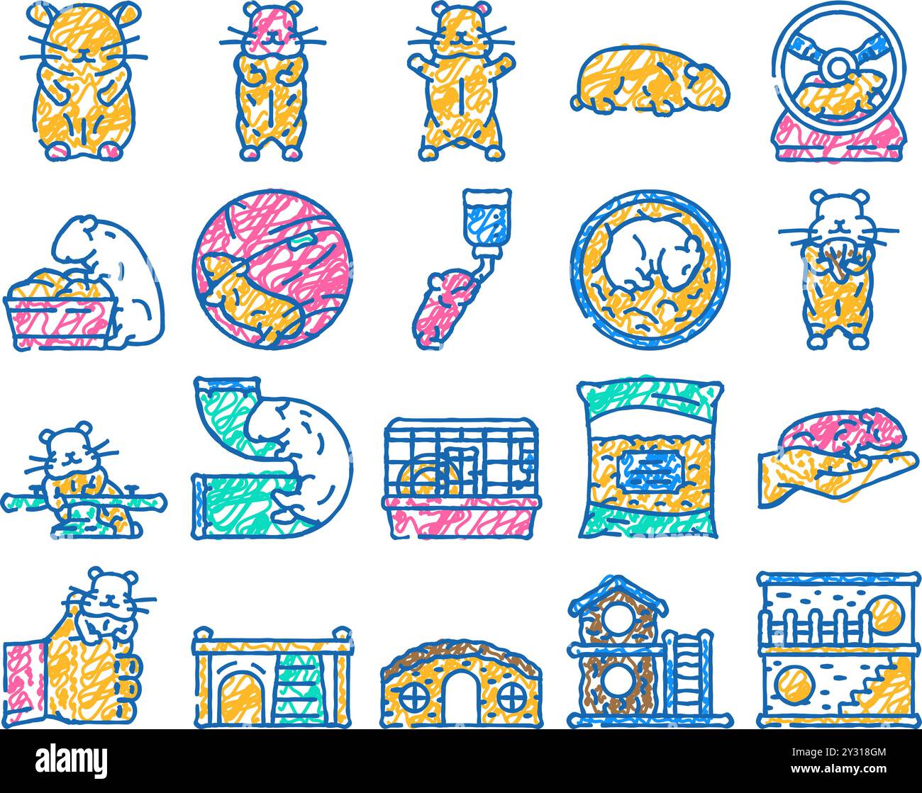 Syrian golden hamster Stock Vector Images - Alamy