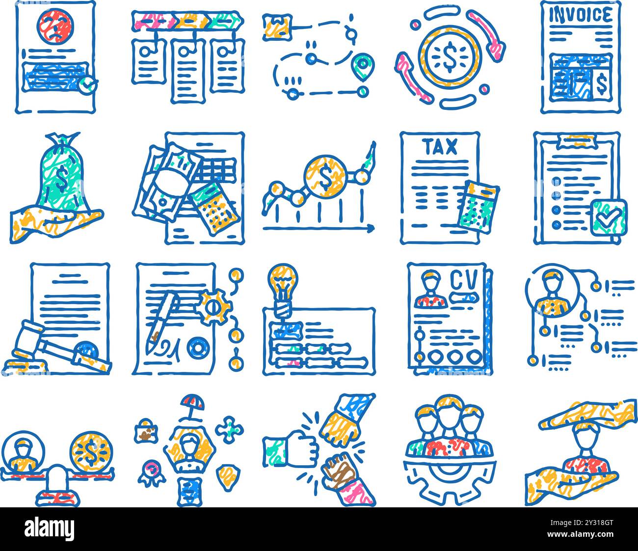 business process technology icon hand drawn Stock Vector Image & Art ...