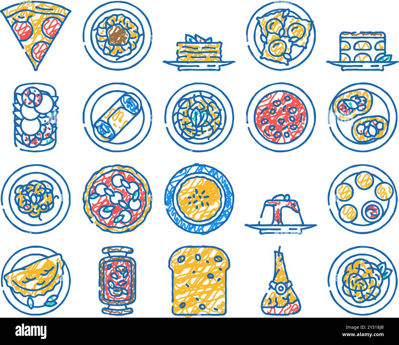 Vegetarian pasta salad italian Stock Vector Images - Alamy