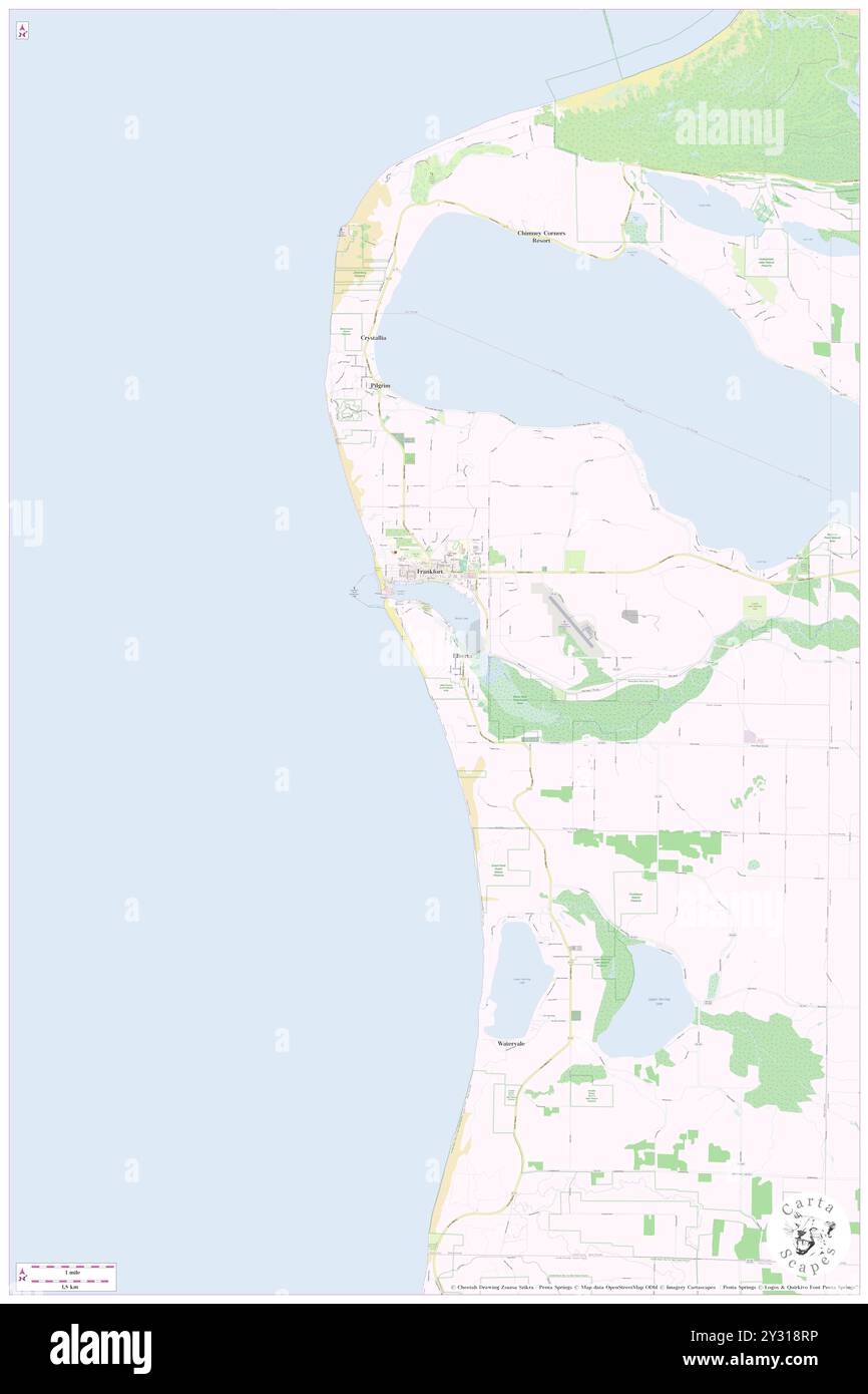 Elberta, Benzie County, US, United States, Michigan, N 44 37' 9'', S 86 ...