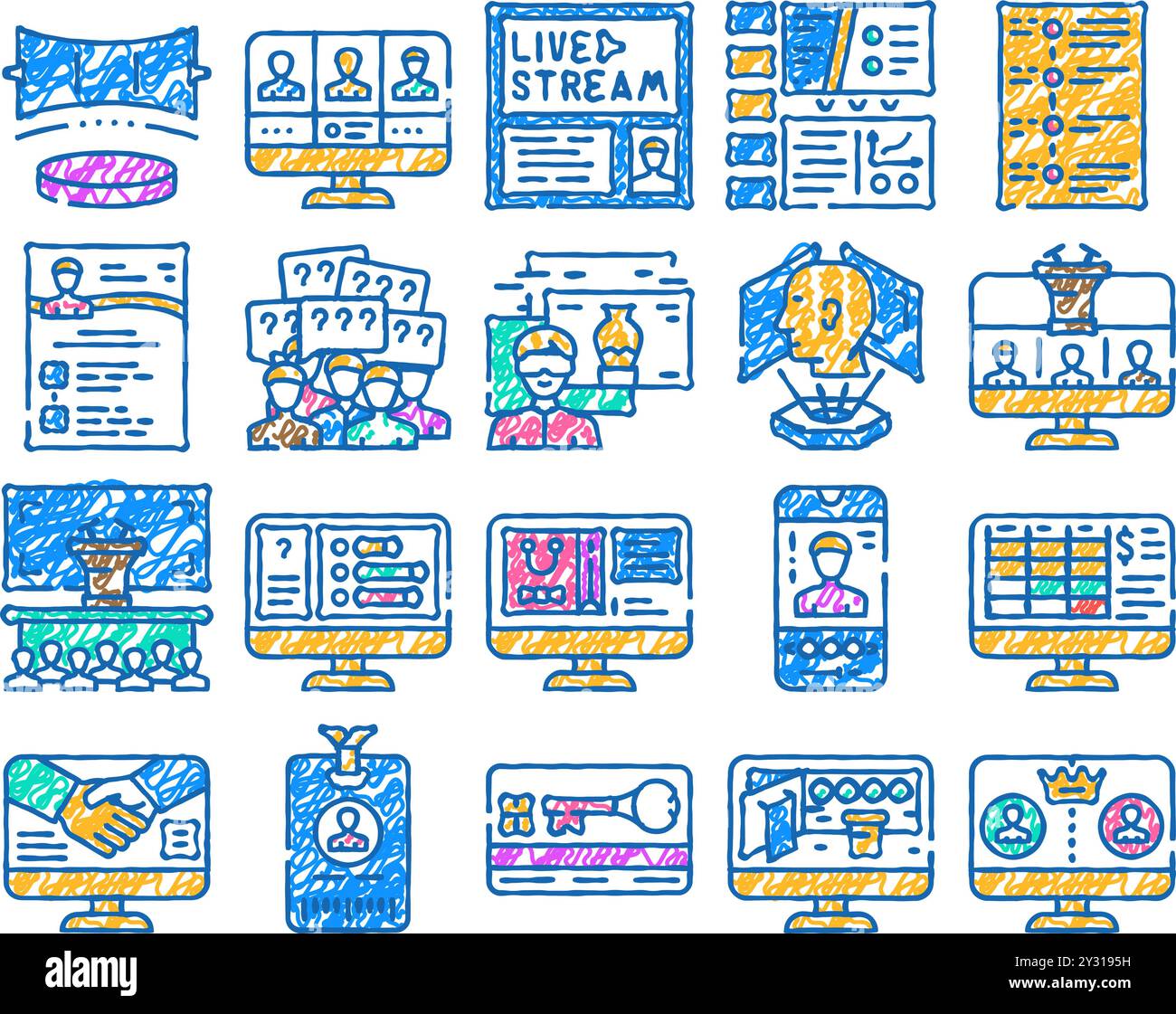 Virtual event conference convention Cut Out Stock Images & Pictures - Alamy