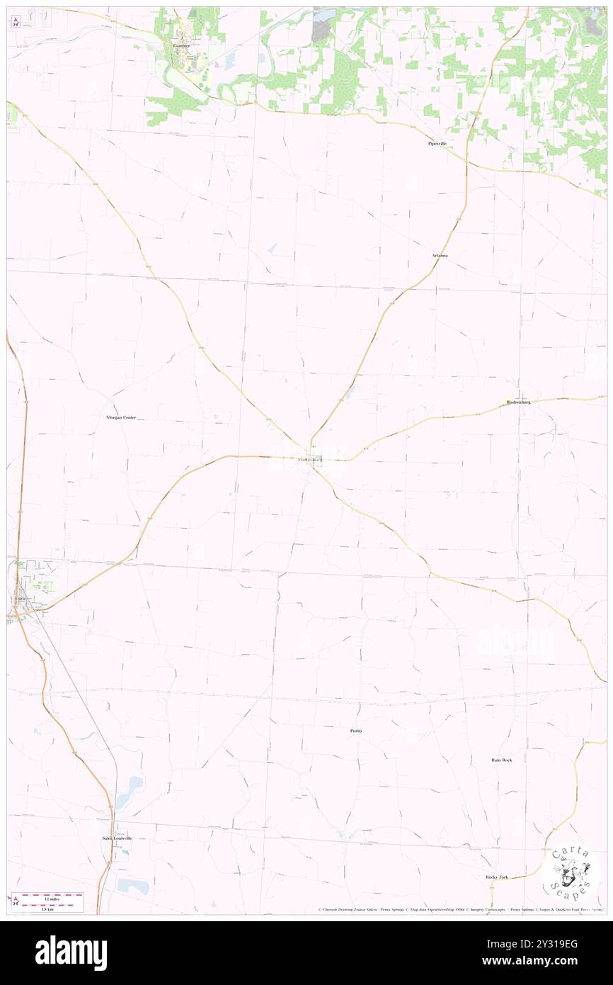 Map of martinsburg ohio Cut Out Stock Images & Pictures - Alamy