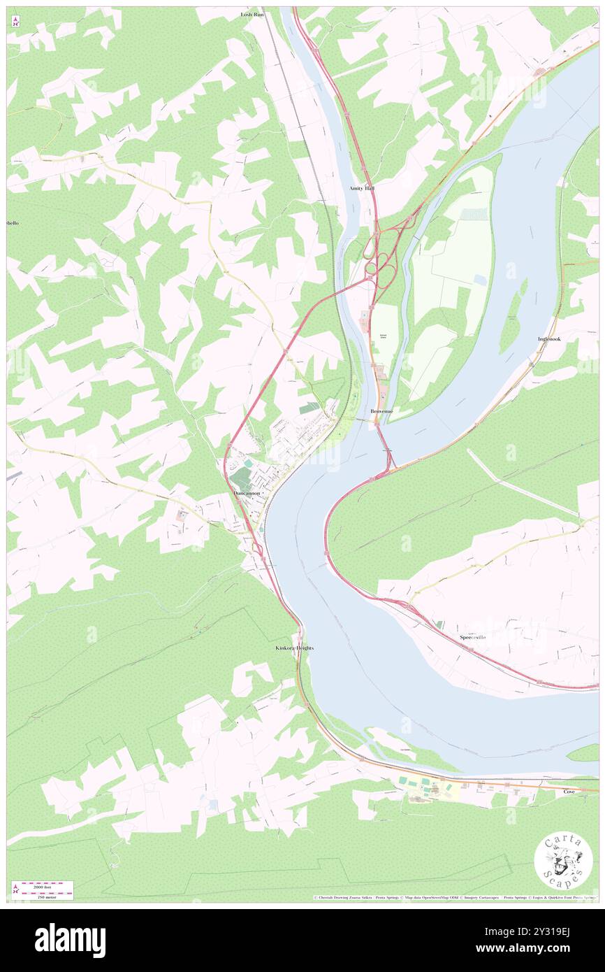 Duncannon pennsylvania map Cut Out Stock Images & Pictures - Alamy