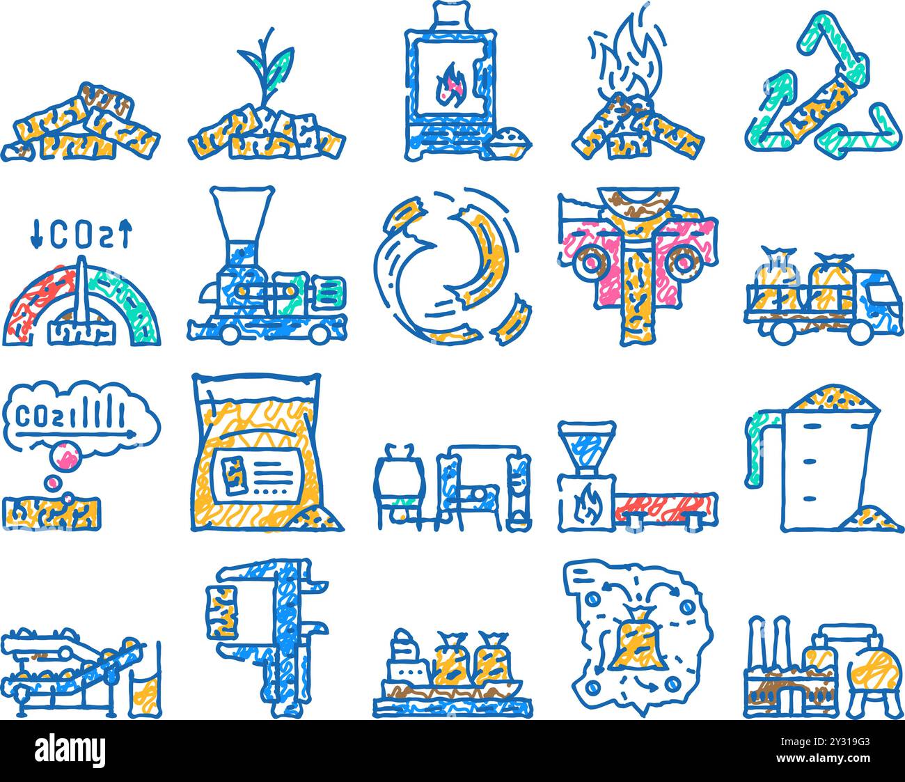 Wood pellets renewable energy source Cut Out Stock Images & Pictures ...