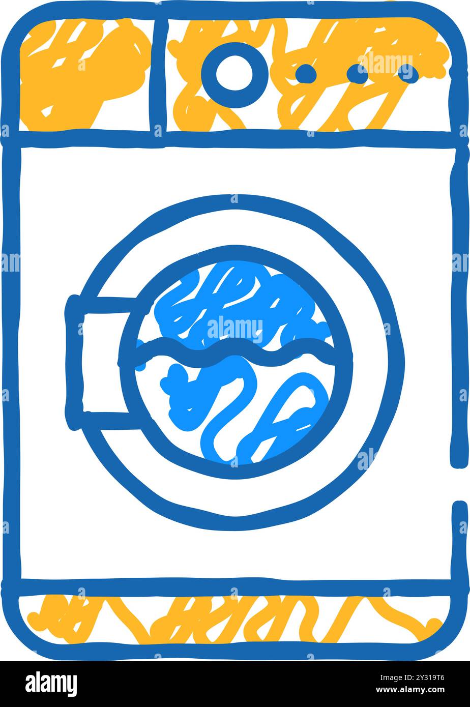 laundry machine icon doodle illustration Stock Vector Image & Art - Alamy