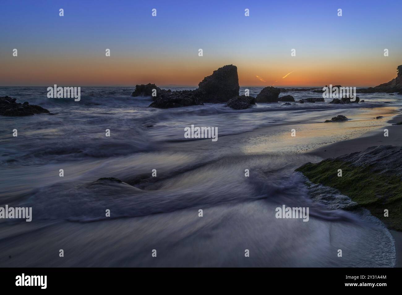 Sunset Beach Walk Stock Photo - Alamy