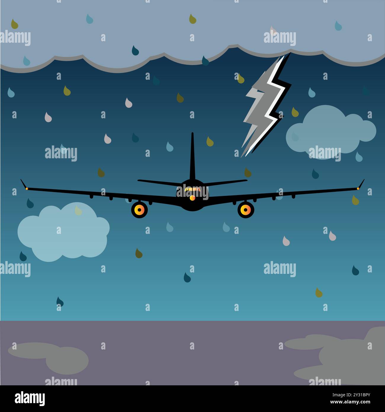 Lightning in storm clouds Stock Vector Images - Alamy