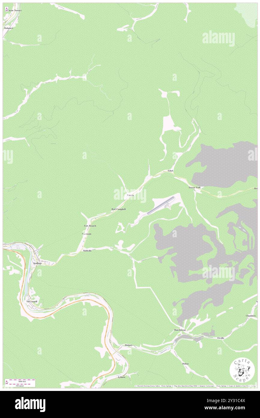 Wanda, Logan County, US, United States, West Virginia, N 37 51' 31'', S ...