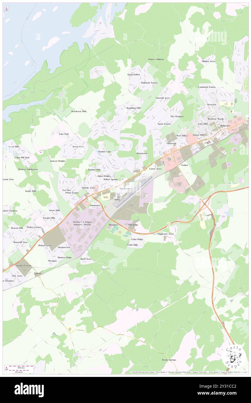 Wood Acres, Hamblen County, US, United States, Tennessee, N 36 10' 50 ...