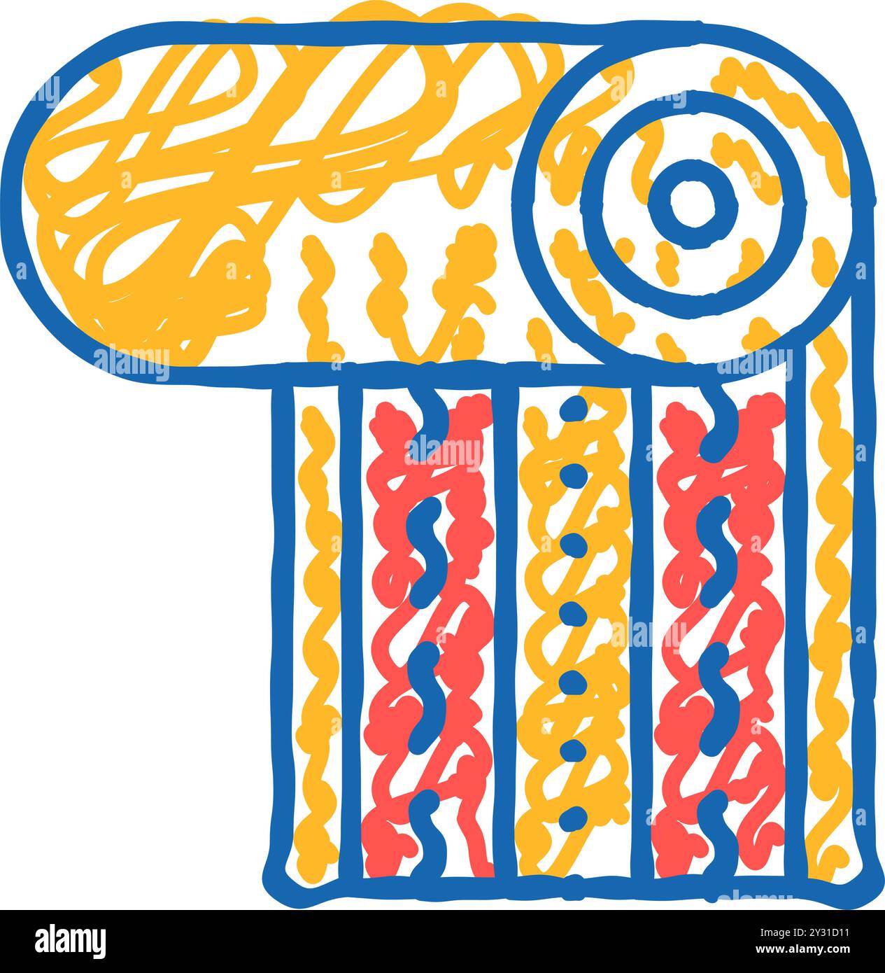 wallpapering renovation icon doodle illustration Stock Vector Image ...