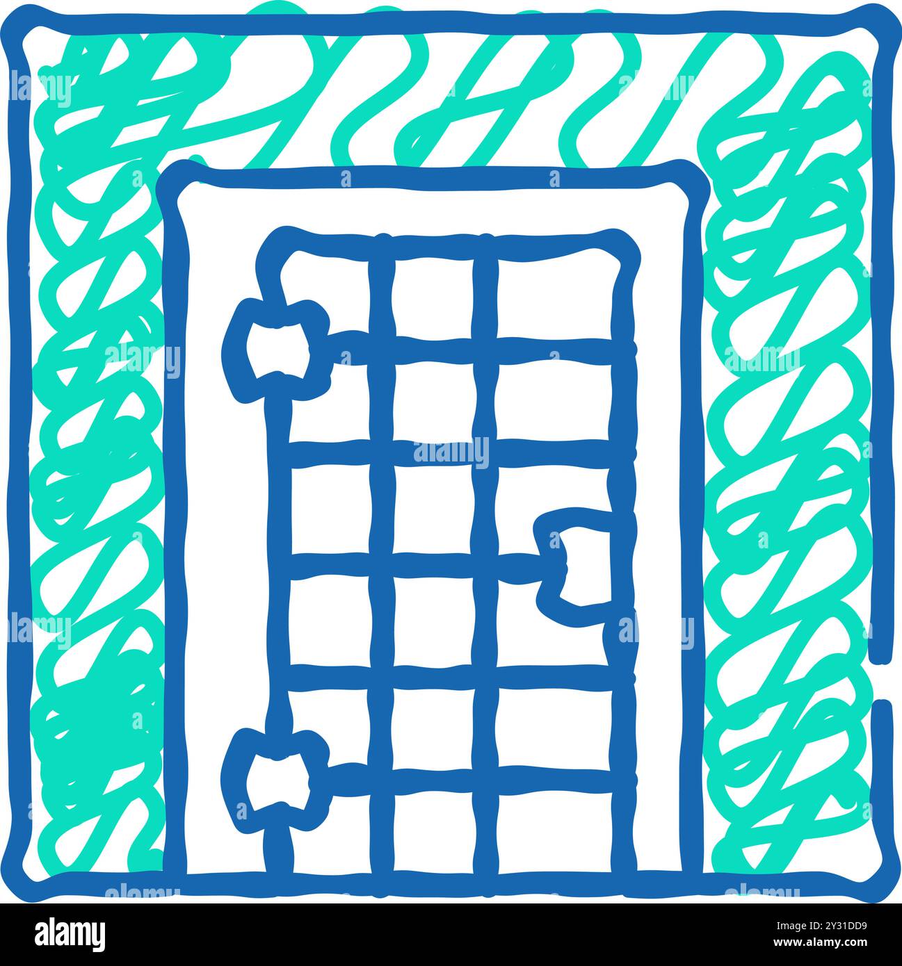 prison cell door icon doodle illustration Stock Vector Image & Art - Alamy