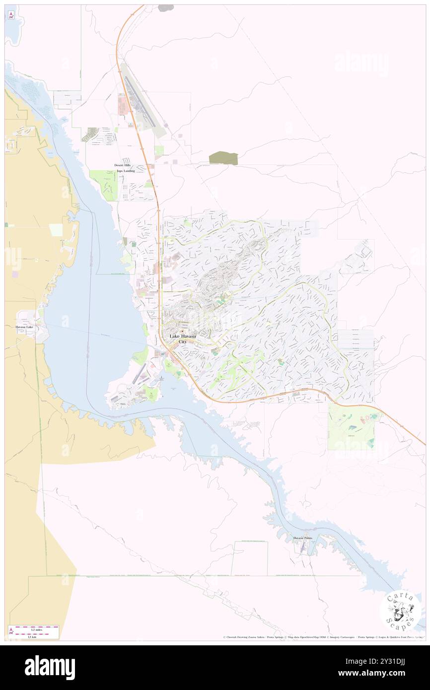 Map of lake havasu city Cut Out Stock Images & Pictures - Alamy