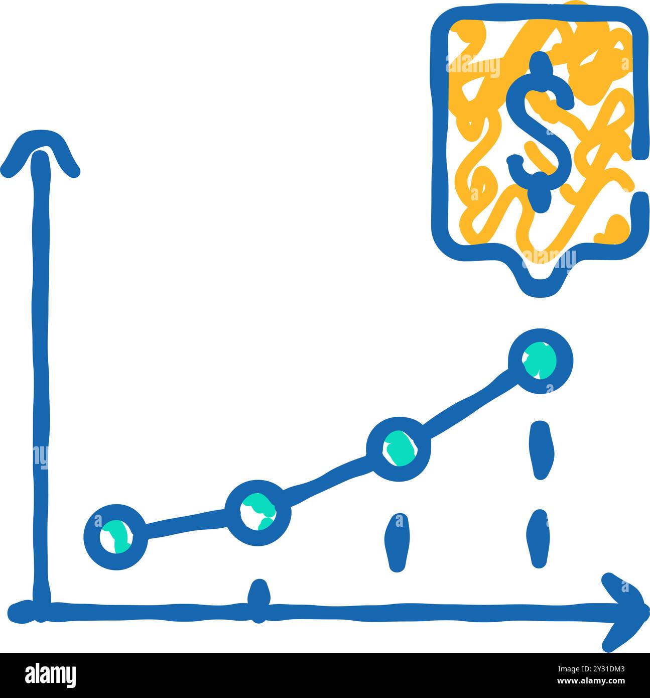 growing revenue infographic icon doodle illustration Stock Vector Image ...