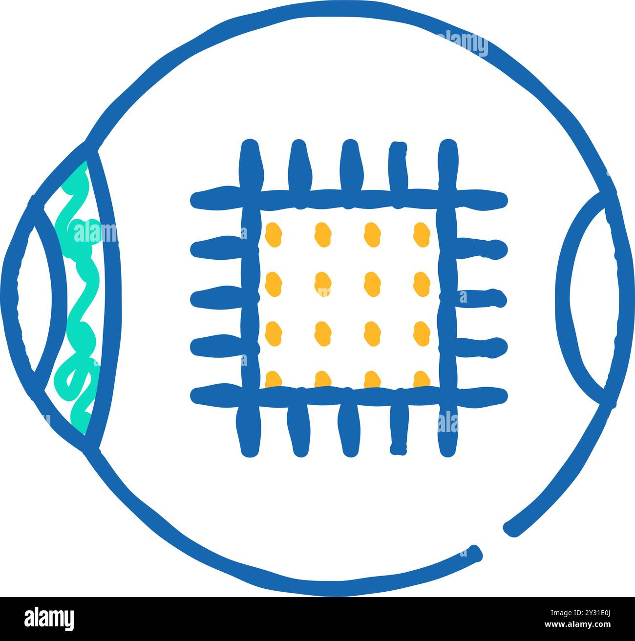 microchip for good eye vision icon doodle illustration Stock Vector ...