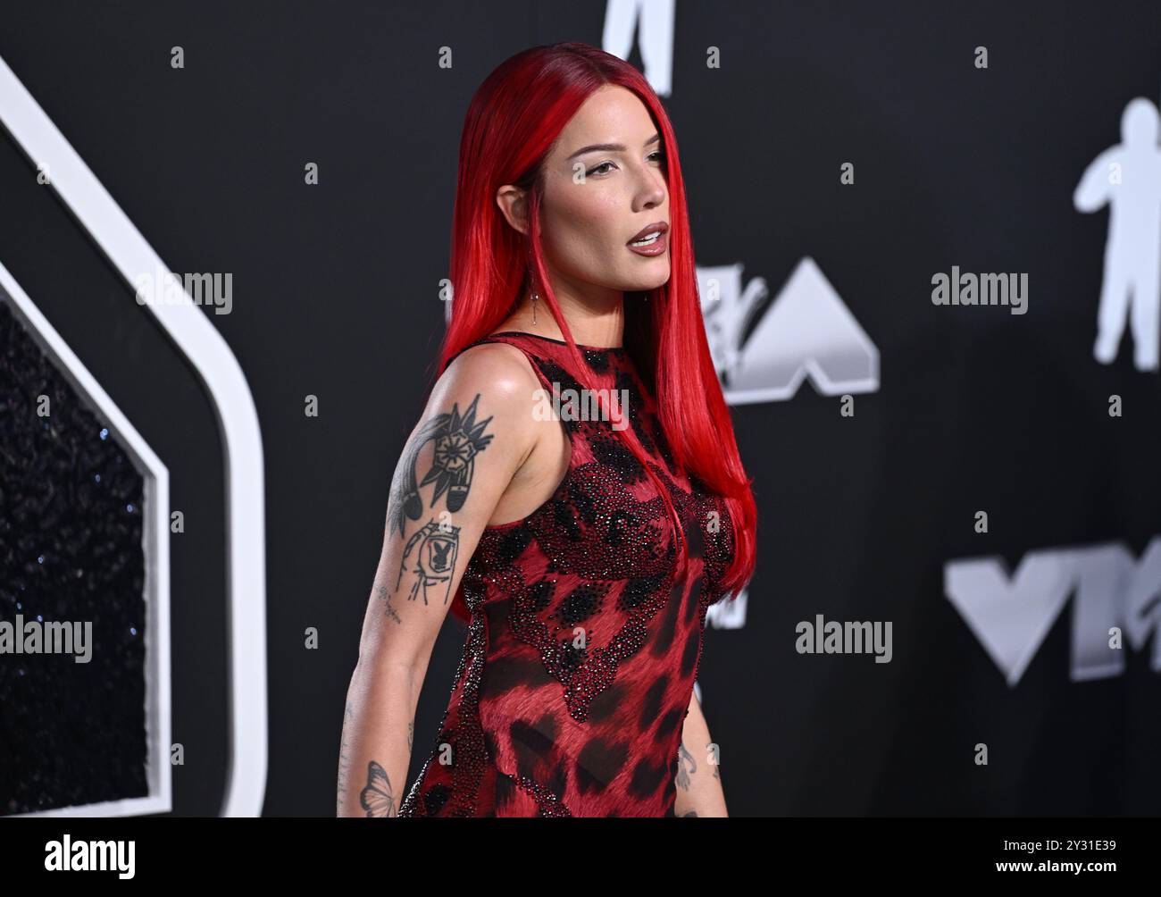 New York, USA. September 11th, 2024. Halsey arriving at the MTV Video ...