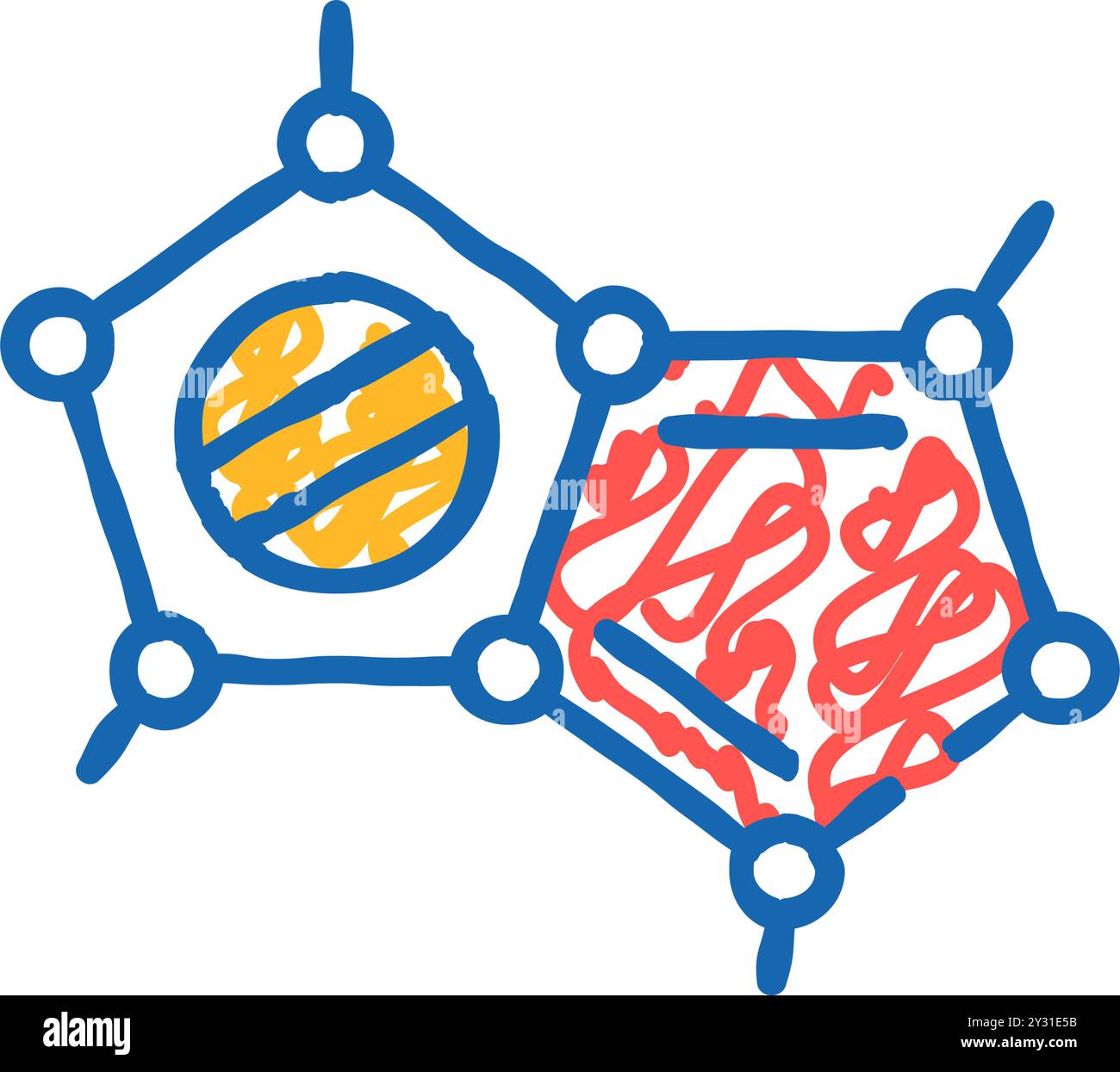molecular structure icon doodle illustration Stock Vector Image & Art ...