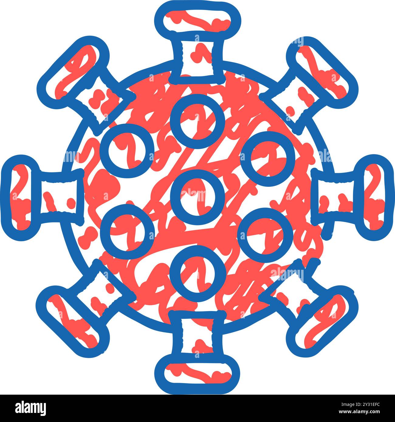 influenza virus icon doodle illustration Stock Vector Image & Art - Alamy