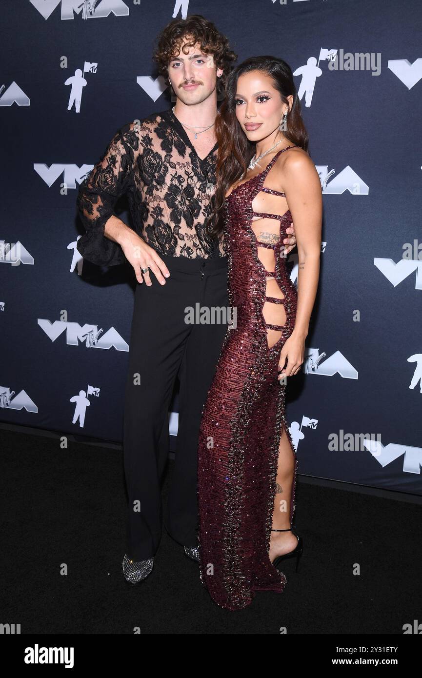 New York, USA. 11th Sep, 2024. (L-R) Benson Boone and Anitta pose at ...