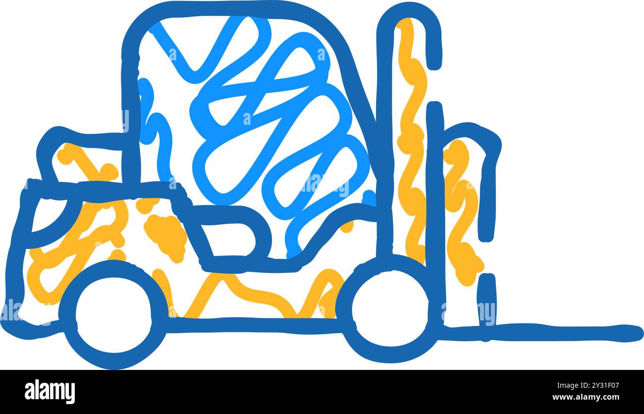 forklift car icon doodle illustration Stock Vector Image & Art - Alamy